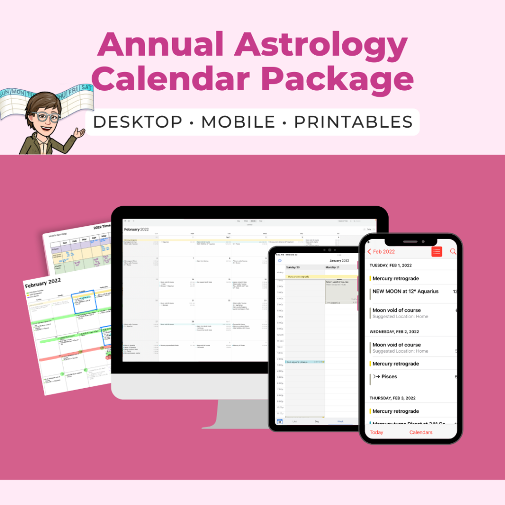 Astrology Calendar Of The Month • Different View Every Month